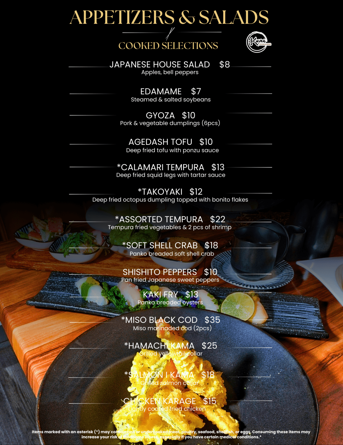 Menu – Kuma Sushi & Bar