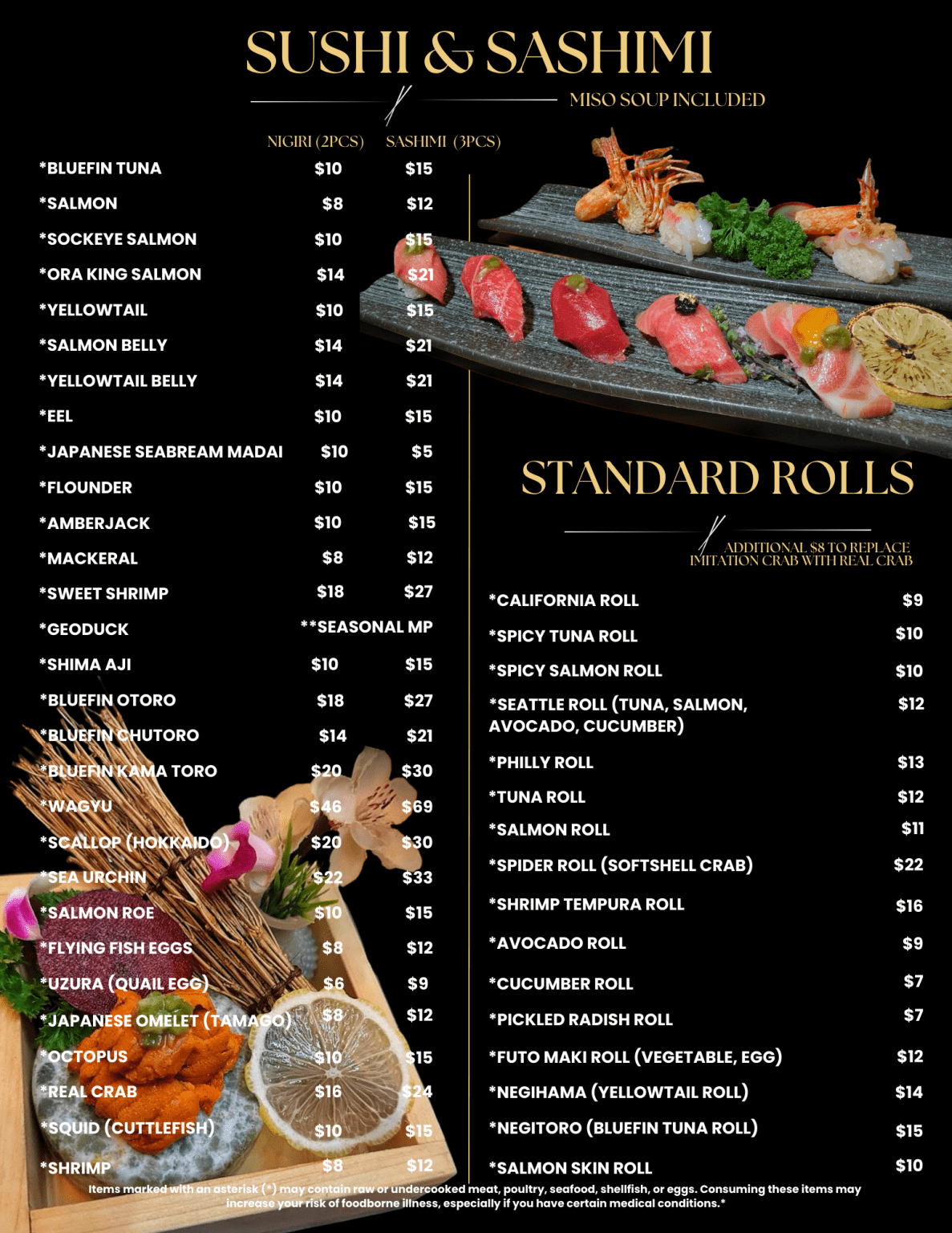 Menu – Kuma Sushi & Bar